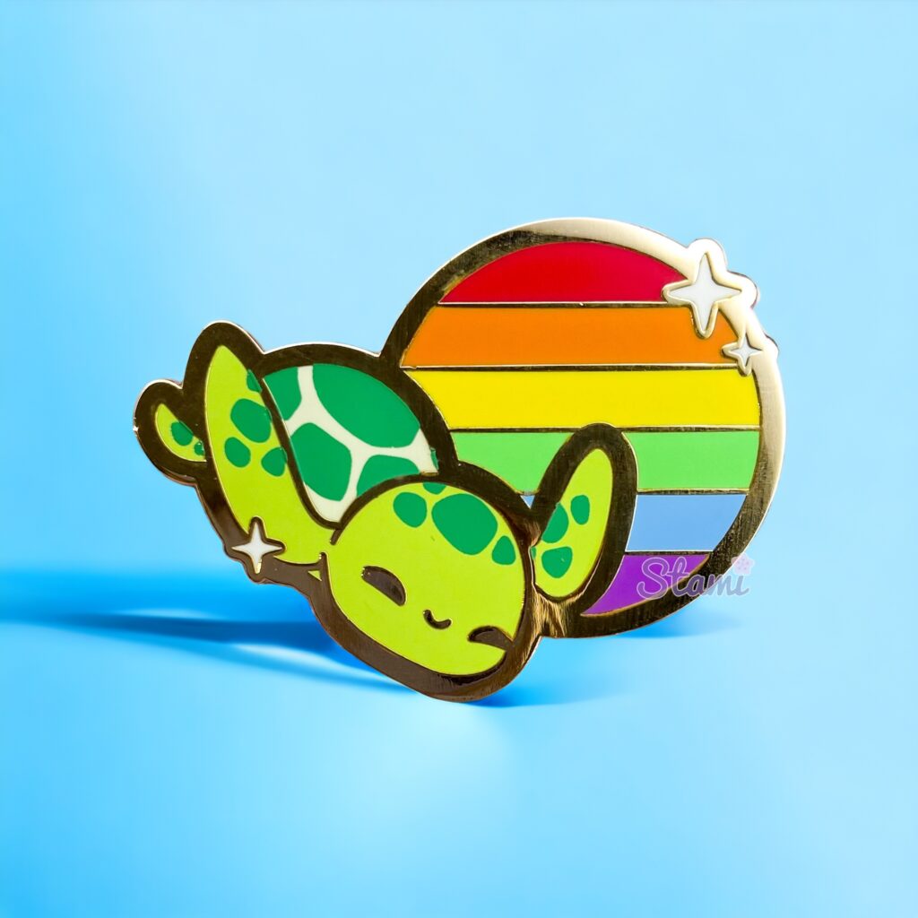 LGBTQ+ Turtle Pin - Stami Studios